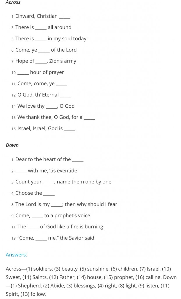 Music: Activities & Games | Teaching Children the Gospel
