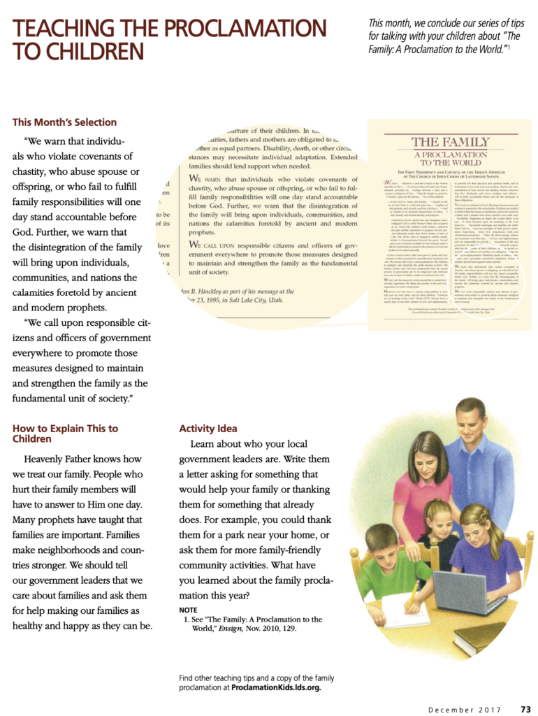 The Family: A Proclamation to the World | Teaching Children the Gospel