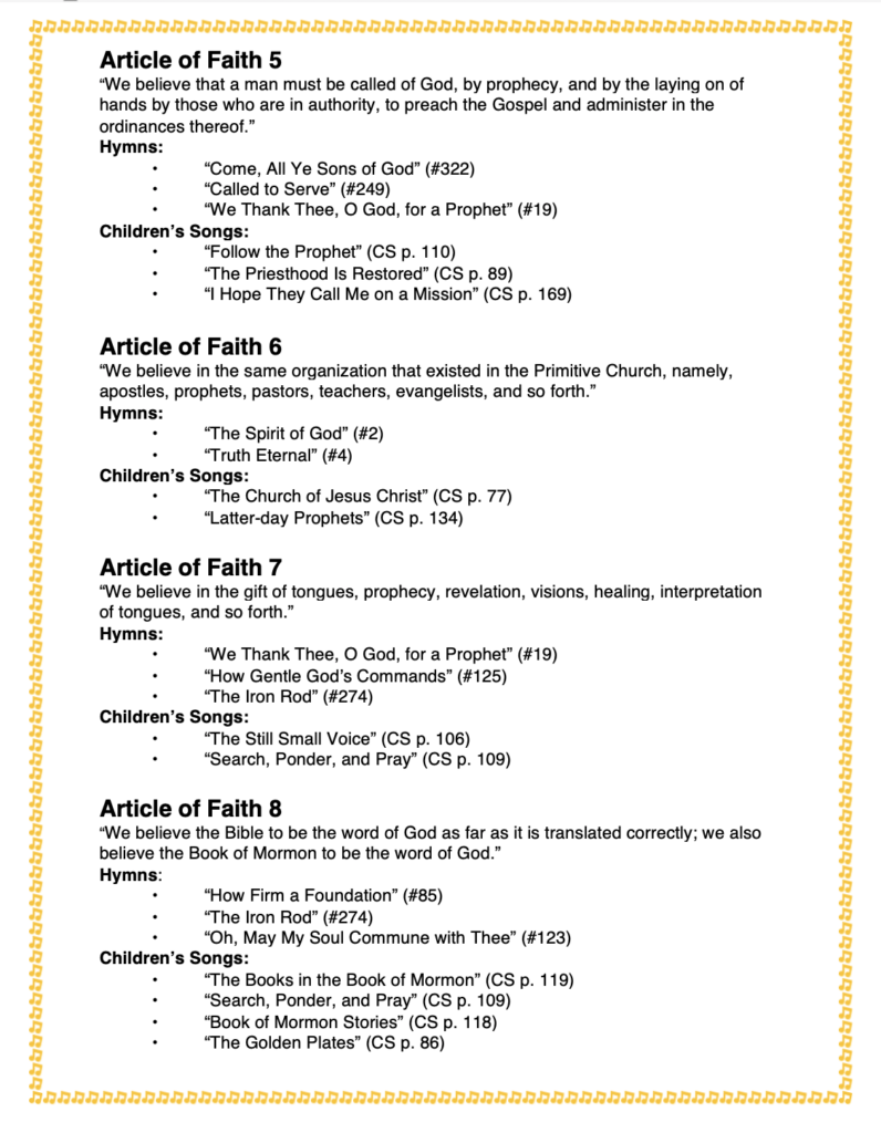 The Articles of Faith and Official Declarations 1 and 2 | Teaching ...