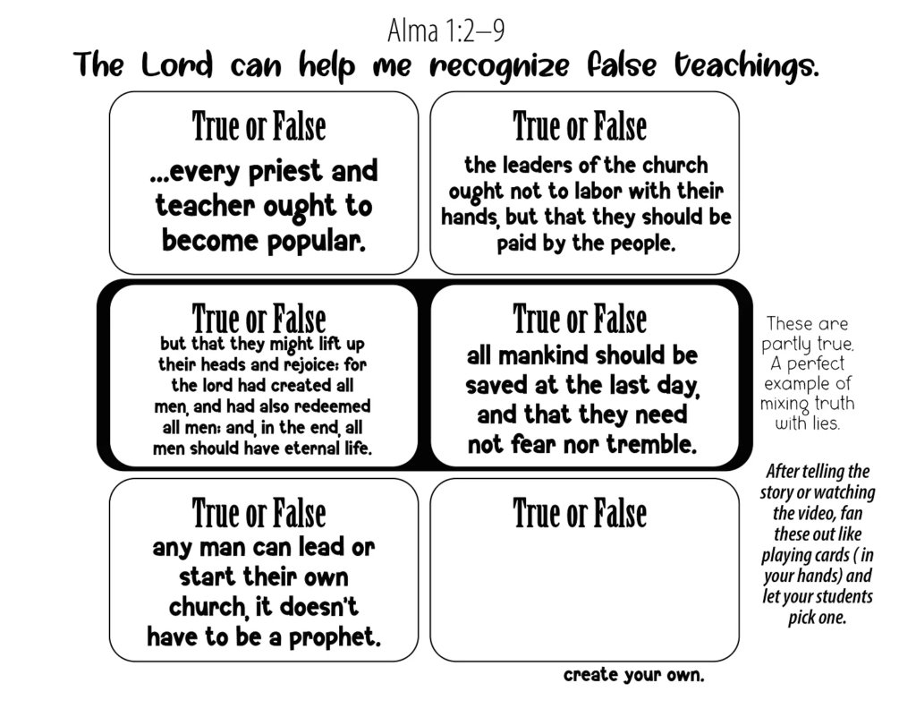 Mosiah 29 - Alma 4 - Teaching Children the Gospel